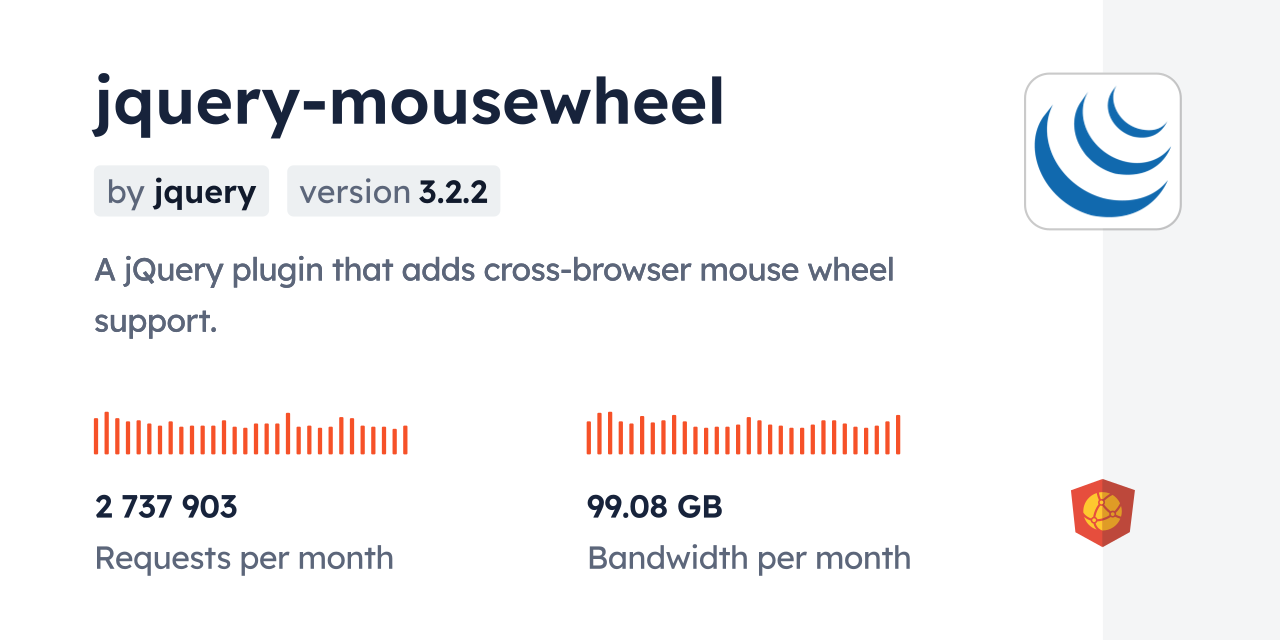 jquery-mousewheel CDN by jsDelivr - A CDN for npm and GitHub
