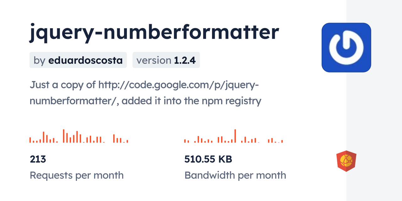 jquery-numberformatter CDN by jsDelivr - A CDN for npm and GitHub
