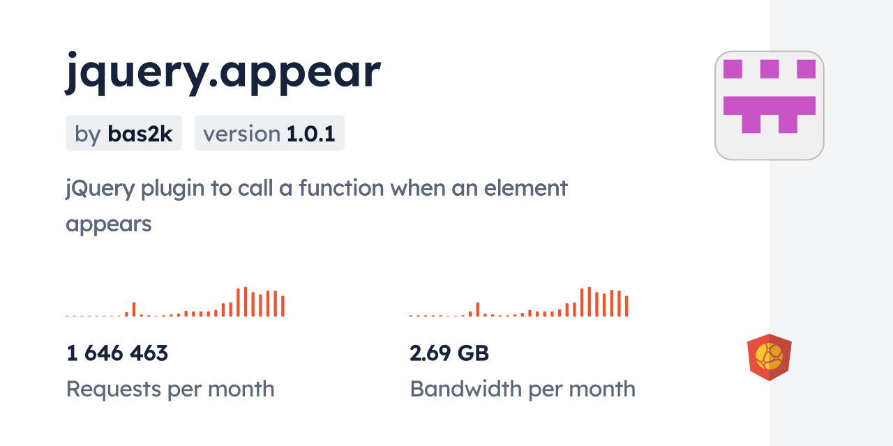 jquery.appear CDN by jsDelivr - A CDN for npm and GitHub