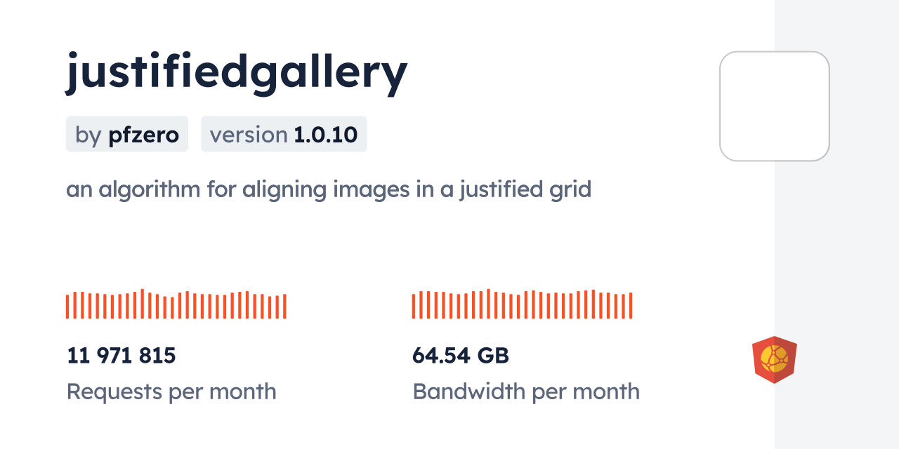 justifiedgallery CDN by jsDelivr - A CDN for npm and GitHub