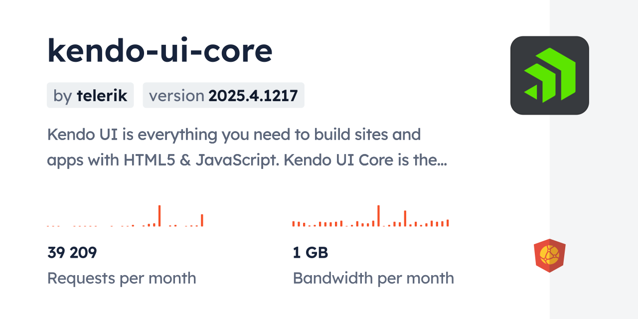 kendo-ui-core CDN by jsDelivr - A CDN for npm and GitHub