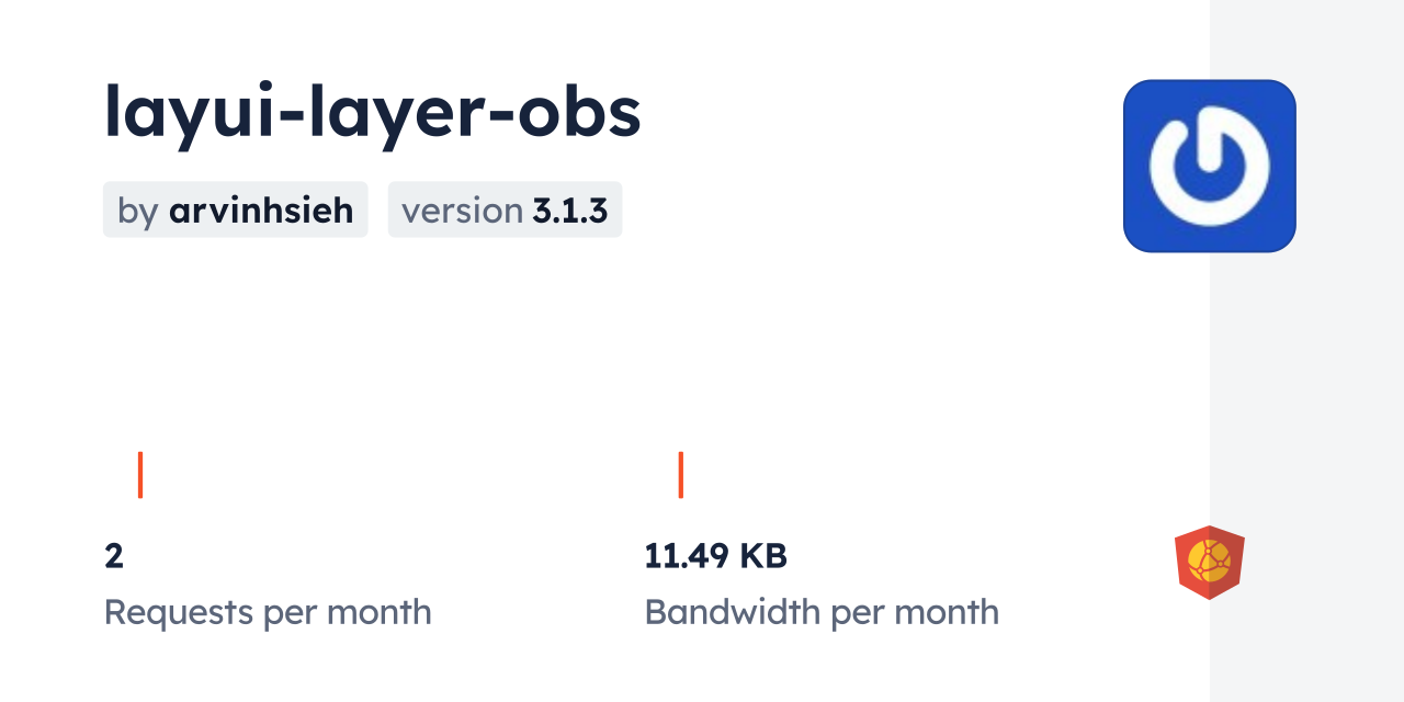 layui-layer-obs CDN by jsDelivr - A CDN for npm and GitHub