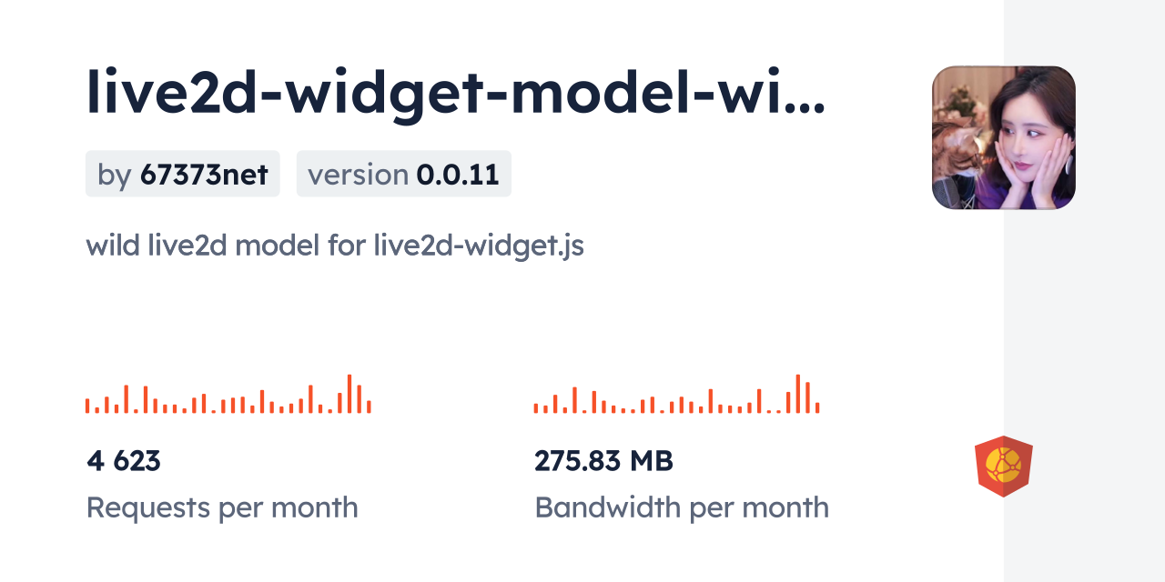 live2d-widget-model-wild CDN by jsDelivr - A CDN for npm and GitHub