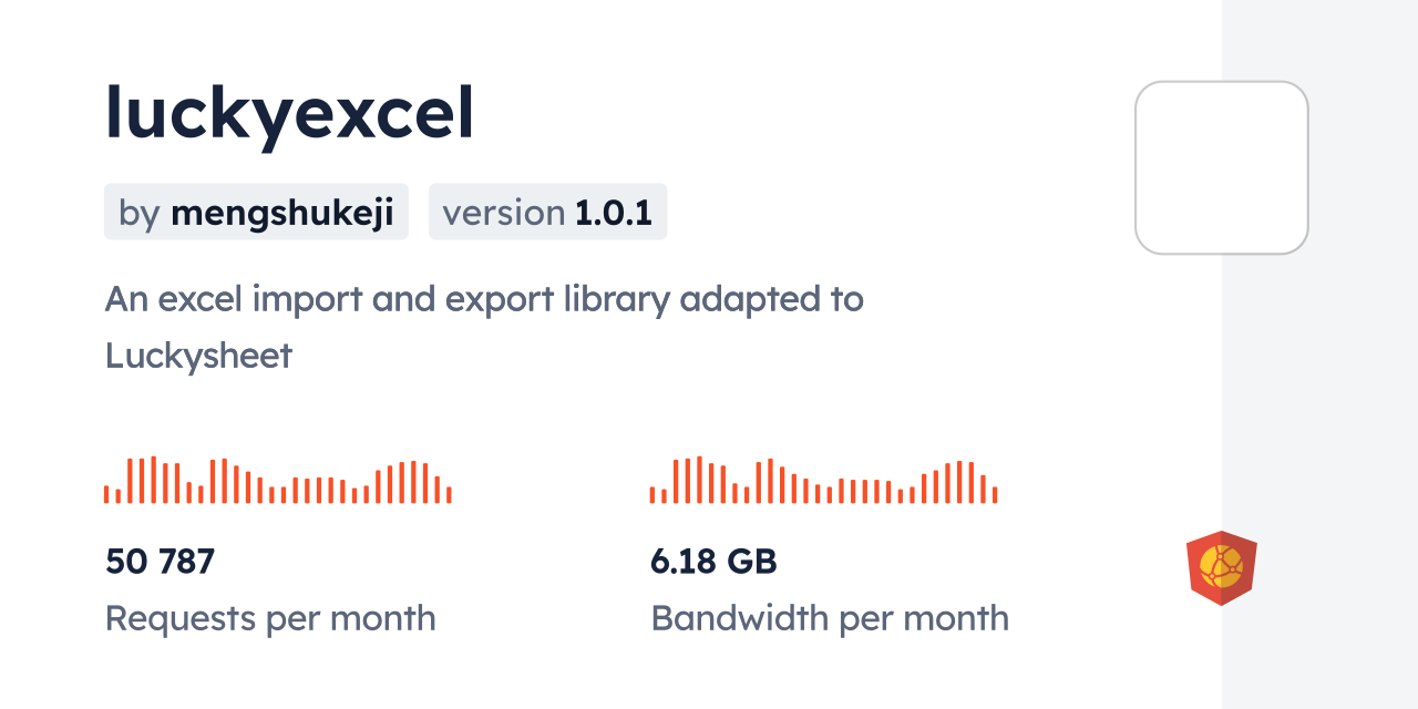luckyexcel CDN by jsDelivr - A CDN for npm and GitHub