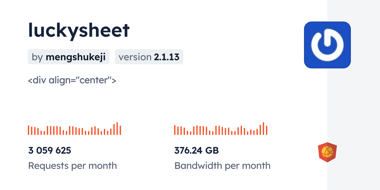 luckysheet CDN by jsDelivr - A CDN for npm and GitHub