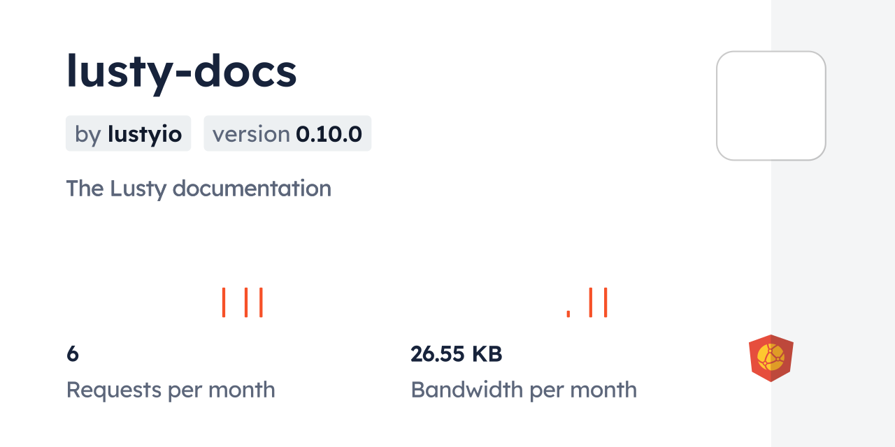lusty-docs CDN by jsDelivr - A CDN for npm and GitHub