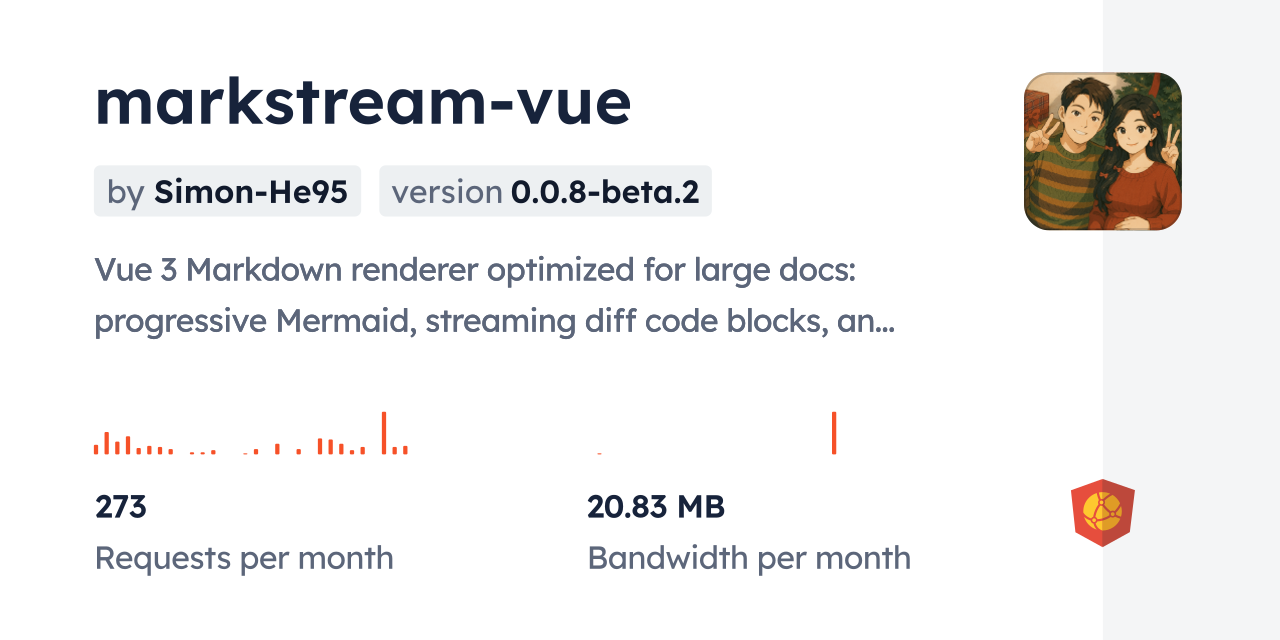 markstream-vue CDN by jsDelivr - A CDN for npm and GitHub