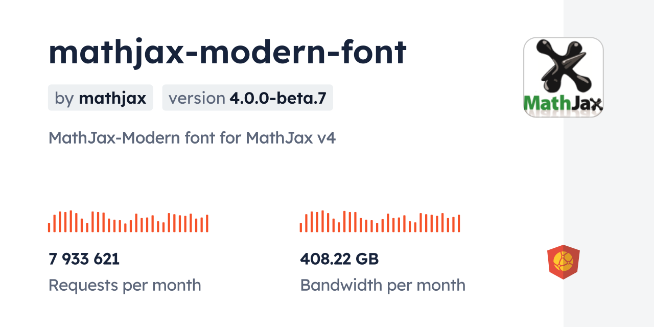mathjax-modern-font CDN by jsDelivr - A CDN for npm and GitHub
