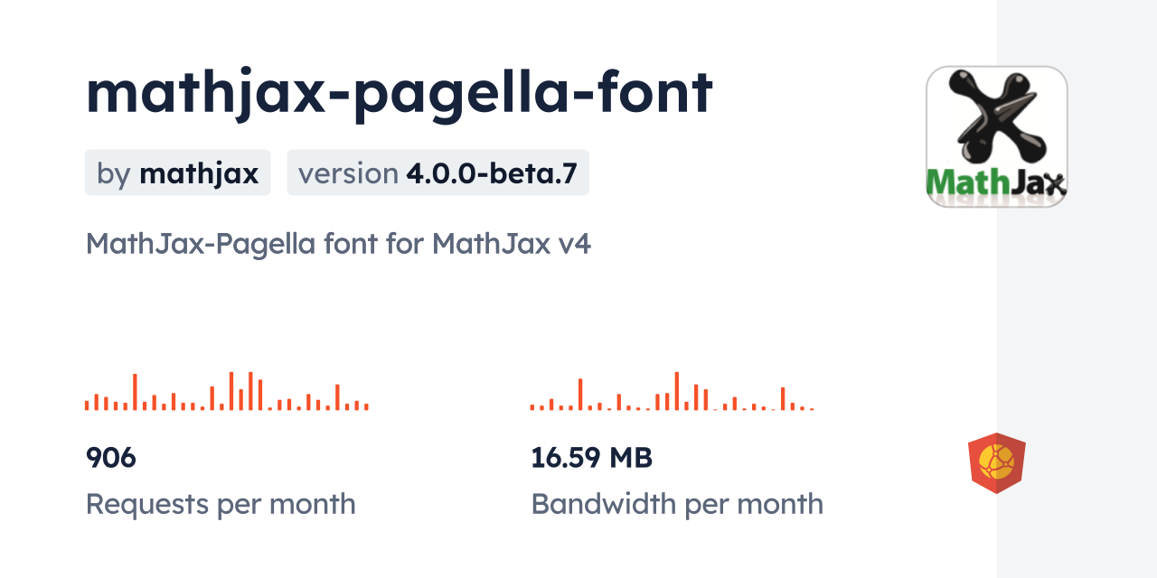 mathjax-pagella-font CDN by jsDelivr - A CDN for npm and GitHub