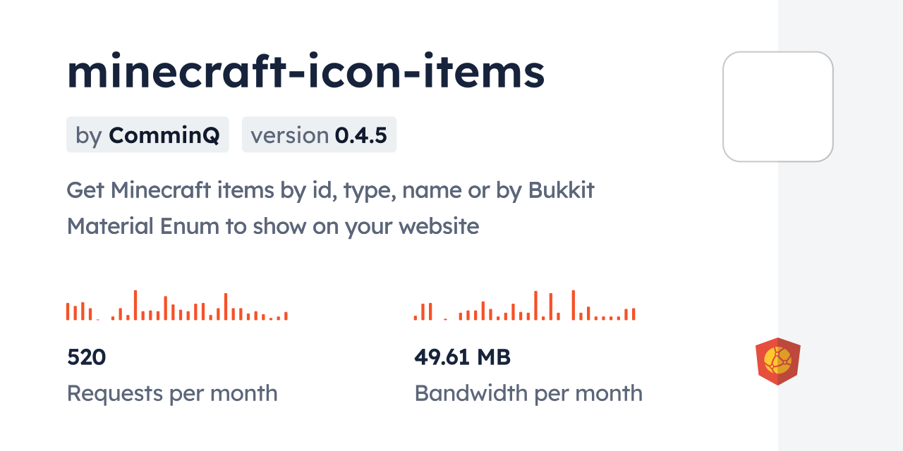 minecraft-icon-items CDN by jsDelivr - A CDN for npm and GitHub
