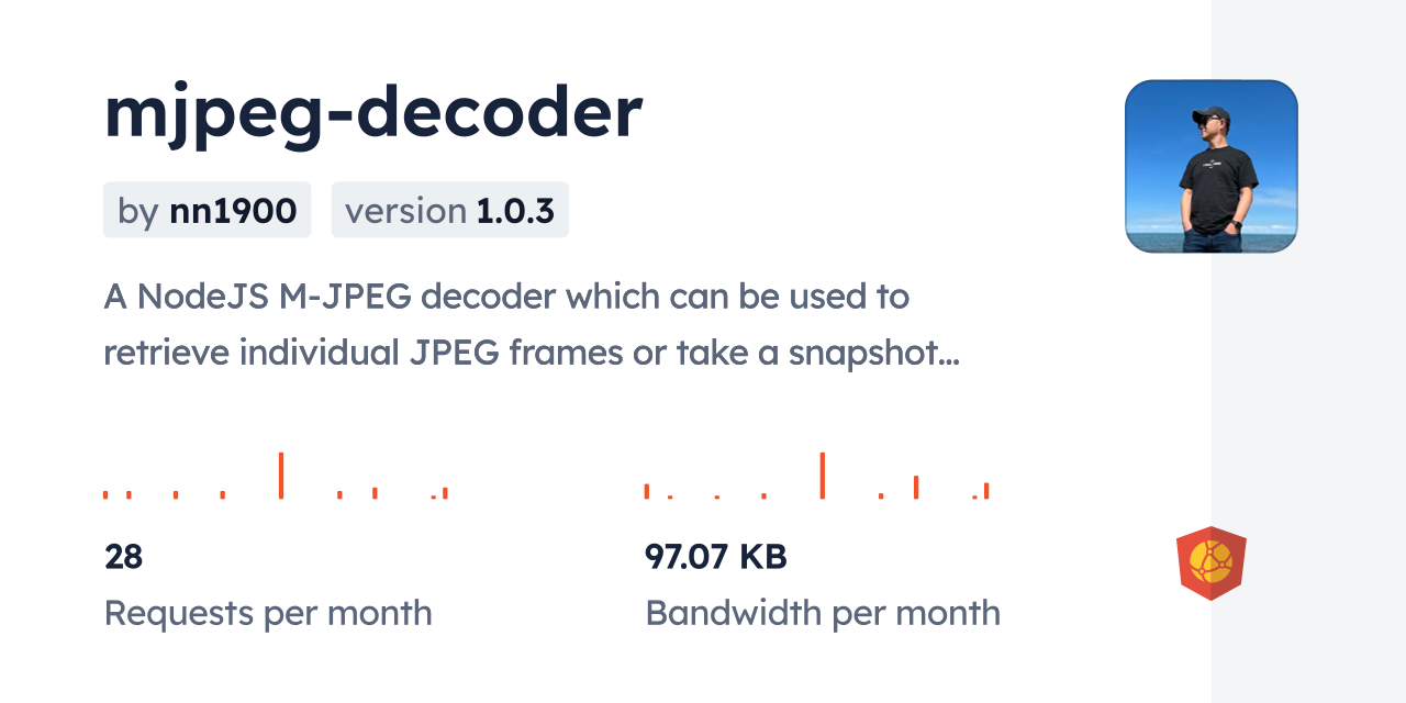 mjpeg-decoder CDN by jsDelivr - A CDN for npm and GitHub