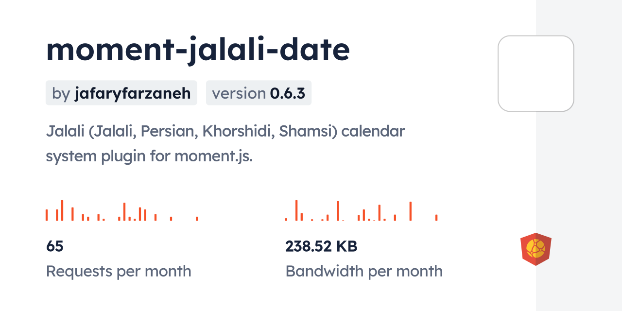 moment-jalali-date CDN by jsDelivr - A CDN for npm and GitHub