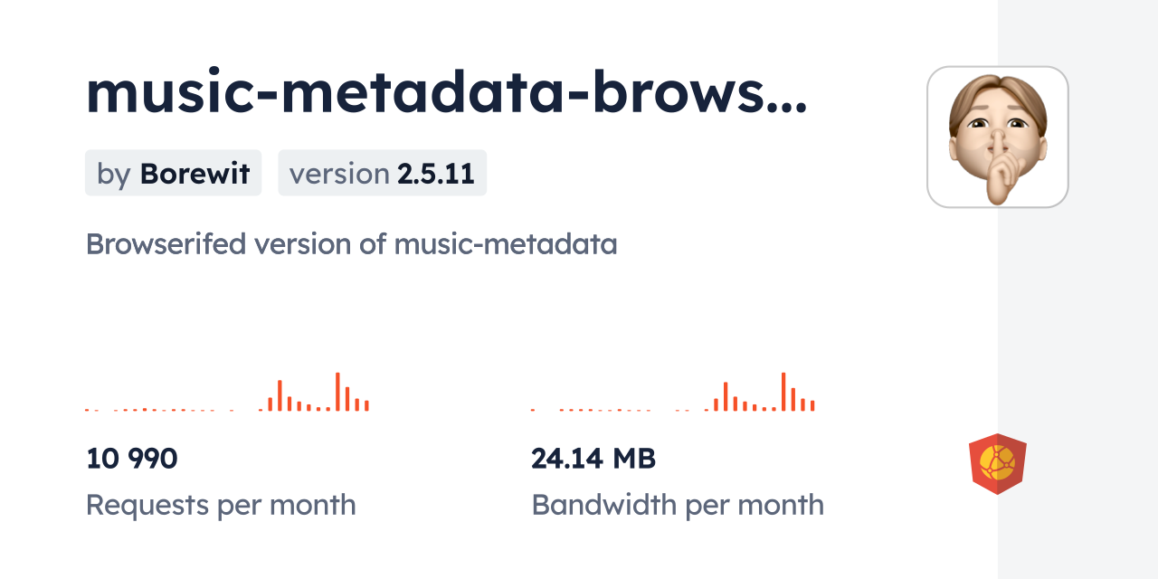 music-metadata-browser CDN by jsDelivr - A CDN for npm and GitHub