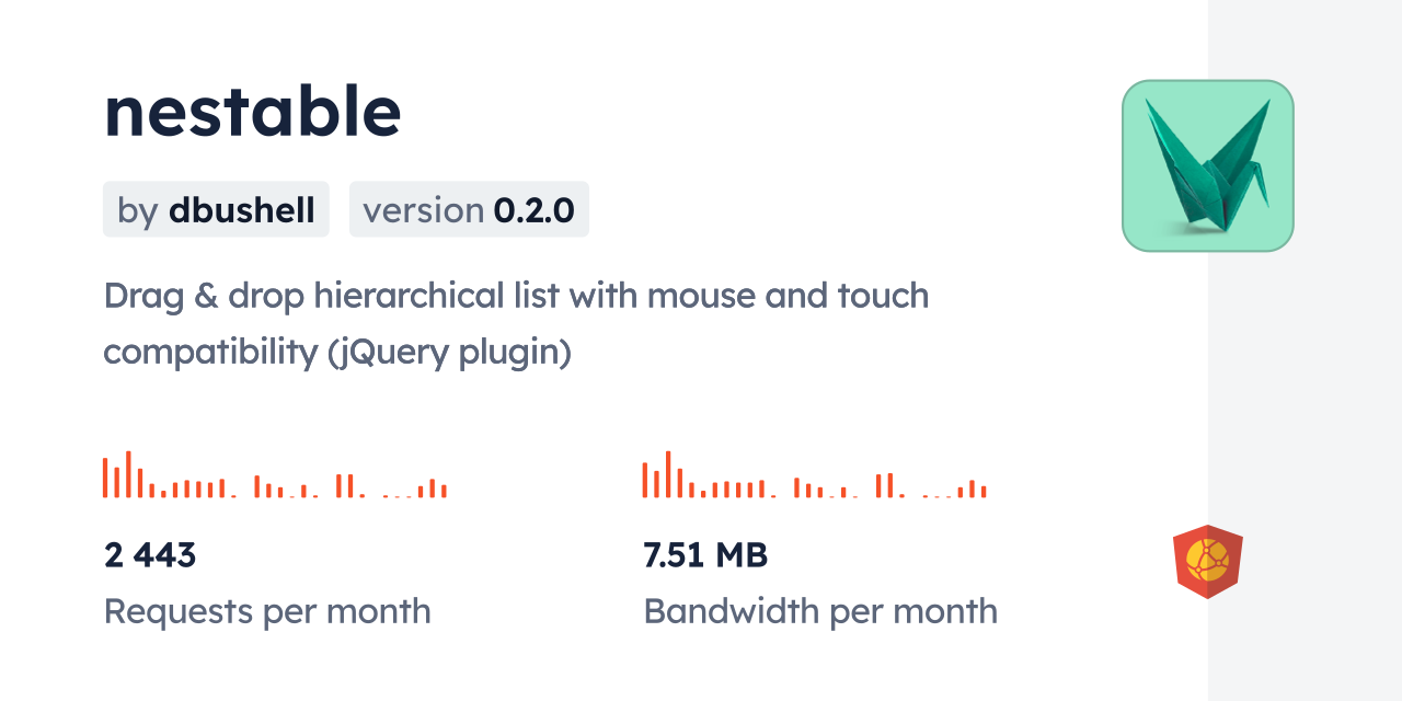 nestable CDN by jsDelivr - A CDN for npm and GitHub