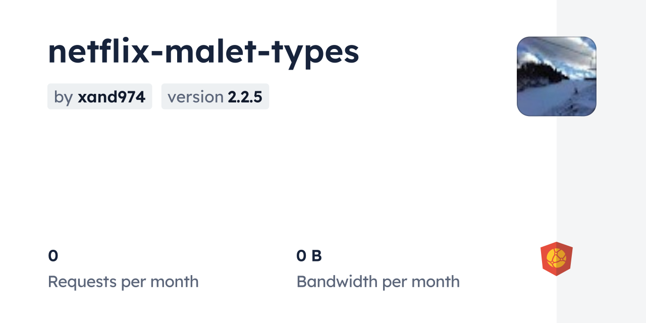 netflix-malet-types CDN by jsDelivr - A CDN for npm and GitHub