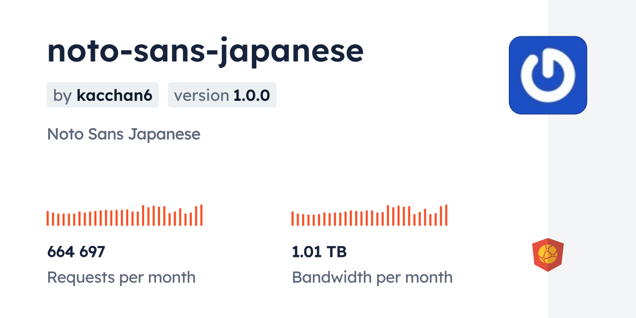 noto-sans-japanese CDN by jsDelivr - A CDN for npm and GitHub