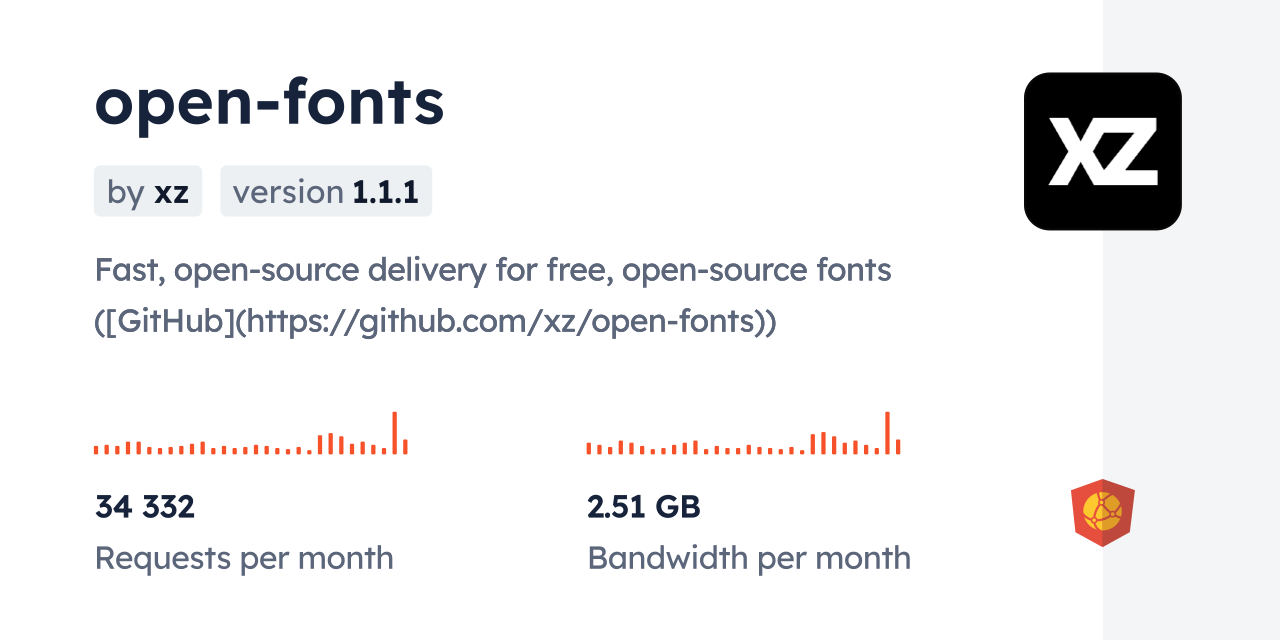 open-fonts CDN by jsDelivr - A CDN for npm and GitHub