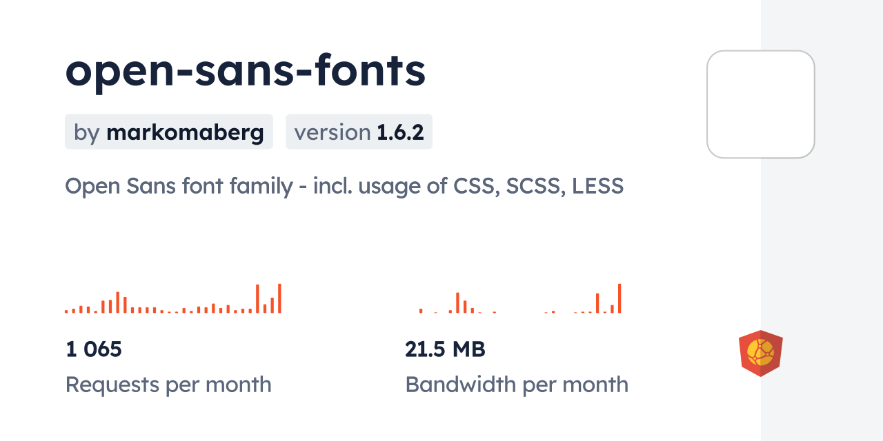 open-sans-fonts CDN by jsDelivr - A CDN for npm and GitHub