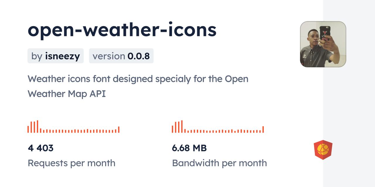 open-weather-icons CDN by jsDelivr - A CDN for npm and GitHub