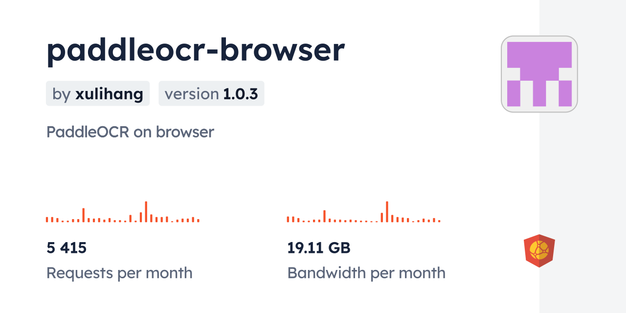 paddleocr-browser CDN by jsDelivr - A CDN for npm and GitHub