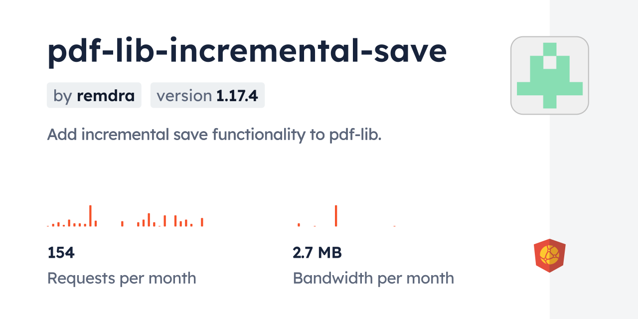 pdf-lib-incremental-save CDN by jsDelivr - A CDN for npm and GitHub