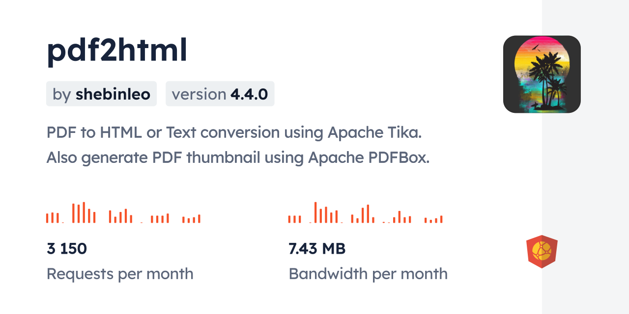 pdf2html CDN by jsDelivr - A CDN for npm and GitHub