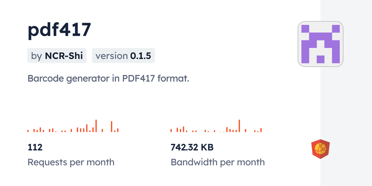 pdf417 CDN by jsDelivr - A CDN for npm and GitHub