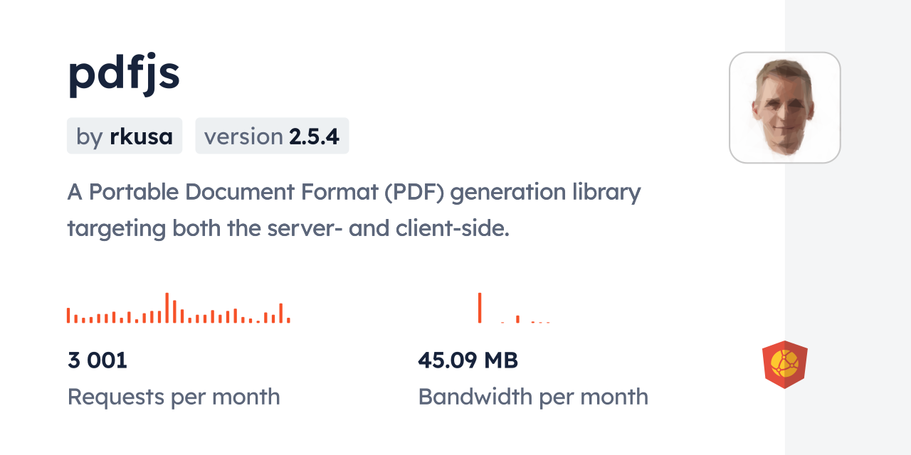 pdfjs CDN by jsDelivr - A CDN for npm and GitHub