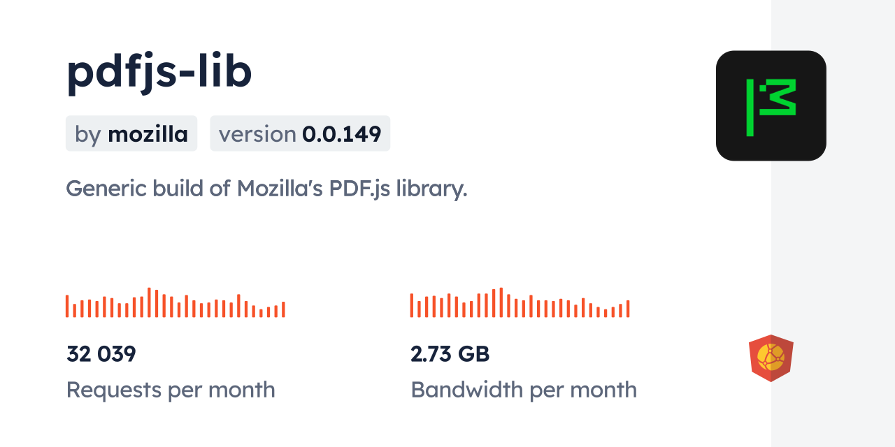 pdfjs-lib CDN by jsDelivr - A CDN for npm and GitHub
