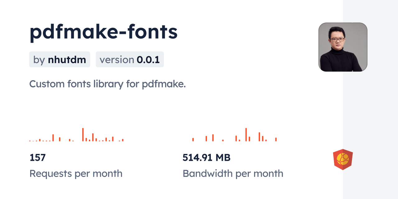 pdfmake-fonts CDN by jsDelivr - A CDN for npm and GitHub