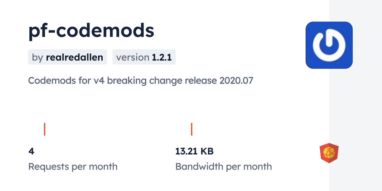 pf-codemods CDN by jsDelivr - A CDN for npm and GitHub