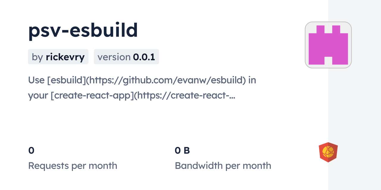 psv-esbuild CDN by jsDelivr - A CDN for npm and GitHub
