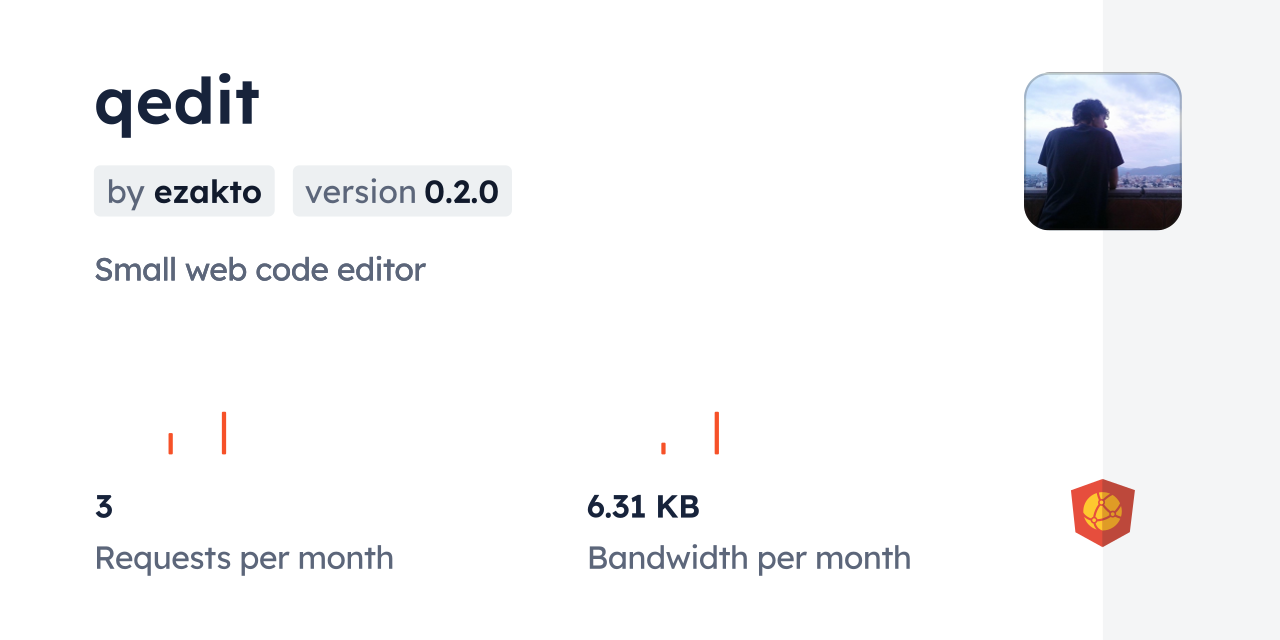 qedit CDN by jsDelivr - A CDN for npm and GitHub