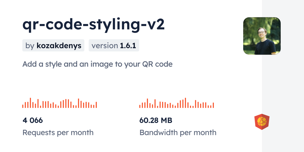 qr-code-styling-v2 CDN by jsDelivr - A CDN for npm and GitHub