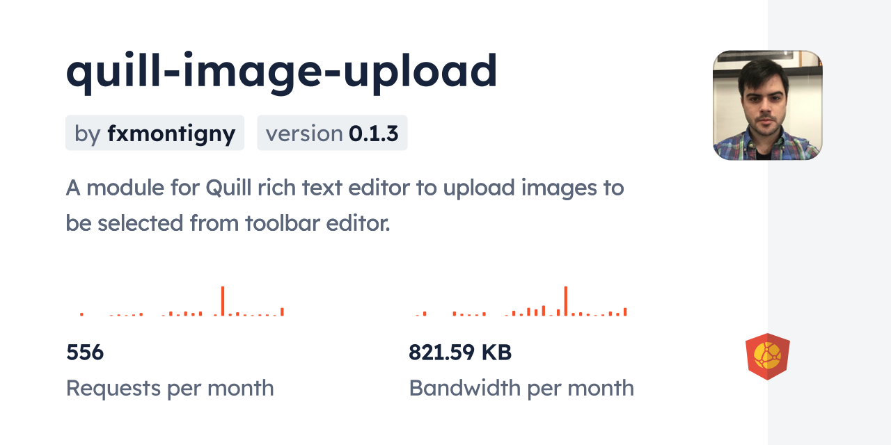 quill-image-upload CDN by jsDelivr - A CDN for npm and GitHub