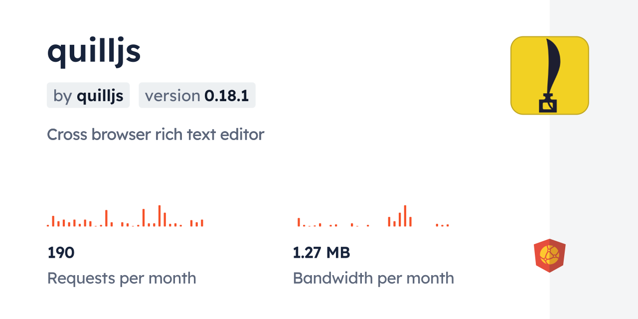 quilljs CDN by jsDelivr - A CDN for npm and GitHub