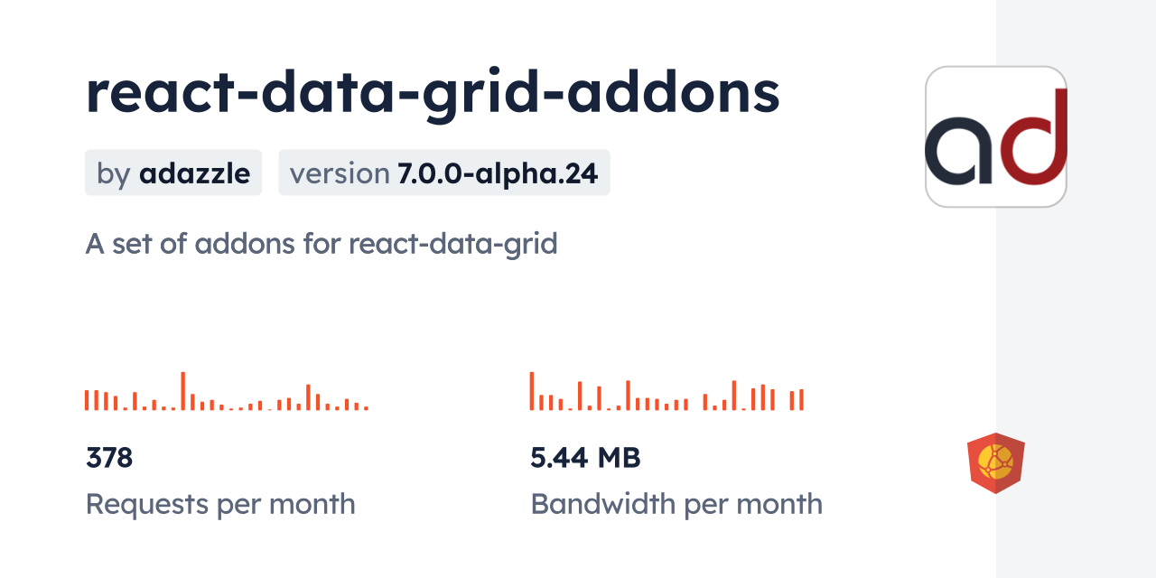 react-data-grid-addons CDN by jsDelivr - A CDN for npm and GitHub