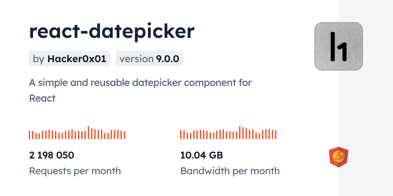 react-datepicker CDN by jsDelivr - A CDN for npm and GitHub
