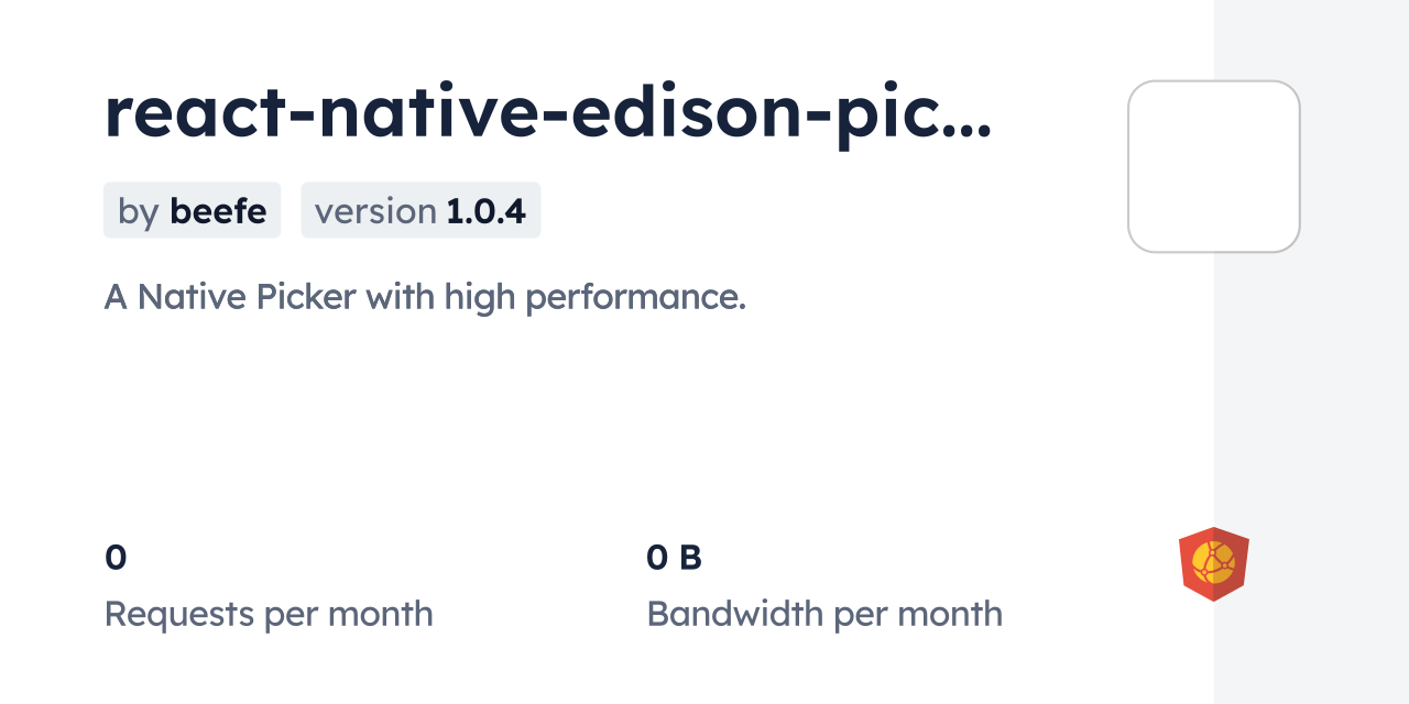 react-native-edison-picker CDN by jsDelivr - A CDN for npm and GitHub