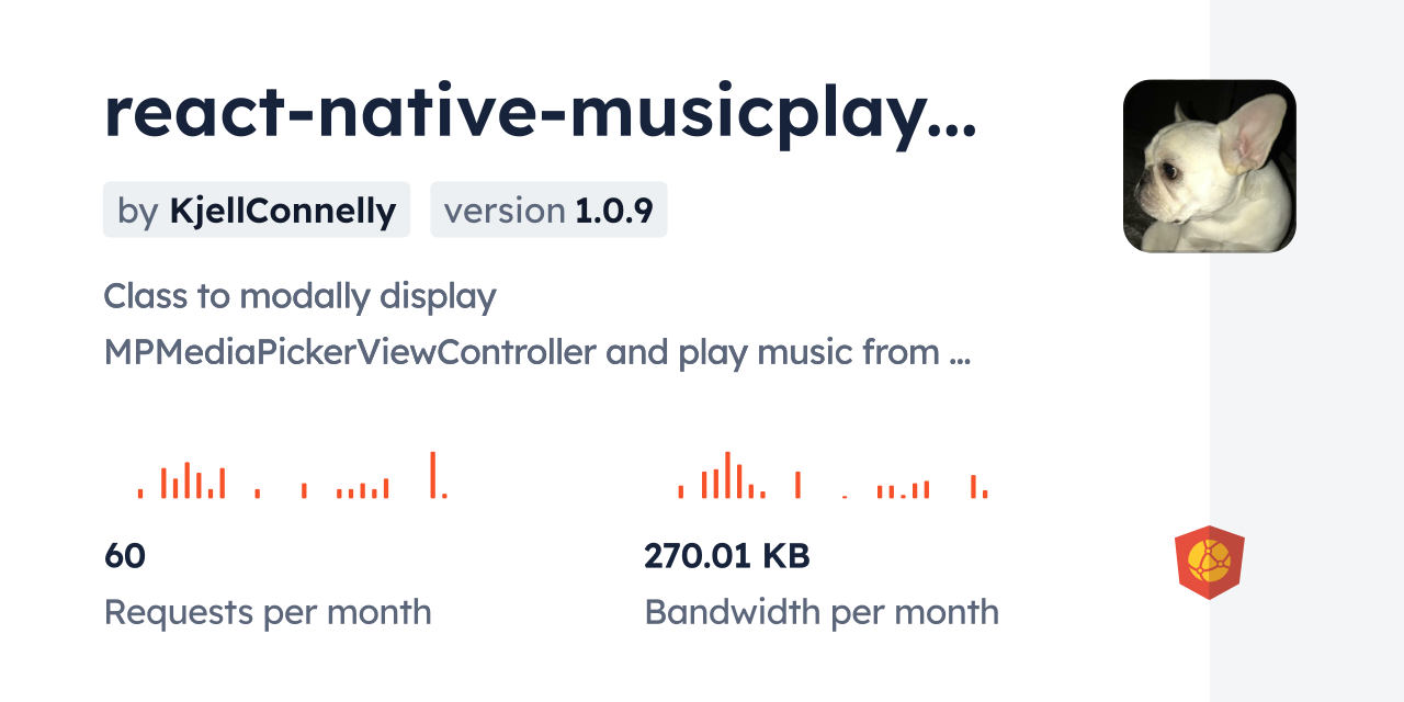 react-native-musicplayercontroller CDN by jsDelivr - A CDN for npm and GitHub