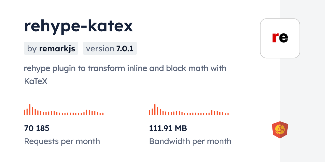 rehype-katex CDN by jsDelivr - A CDN for npm and GitHub