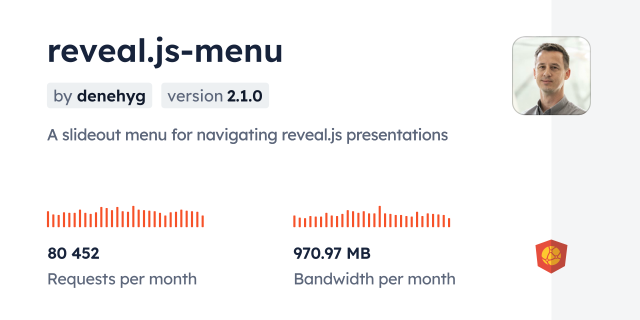 reveal.js-menu CDN by jsDelivr - A CDN for npm and GitHub