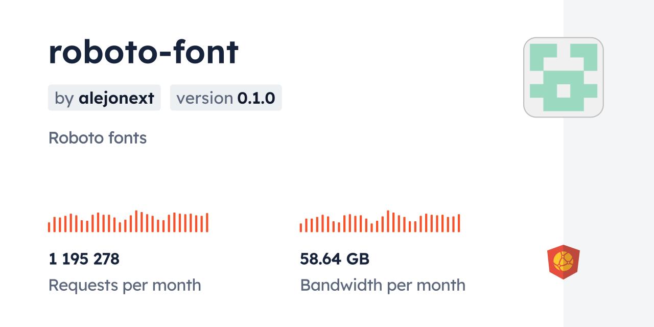 roboto-font CDN by jsDelivr - A CDN for npm and GitHub