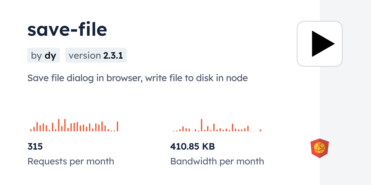 save-file CDN by jsDelivr - A CDN for npm and GitHub