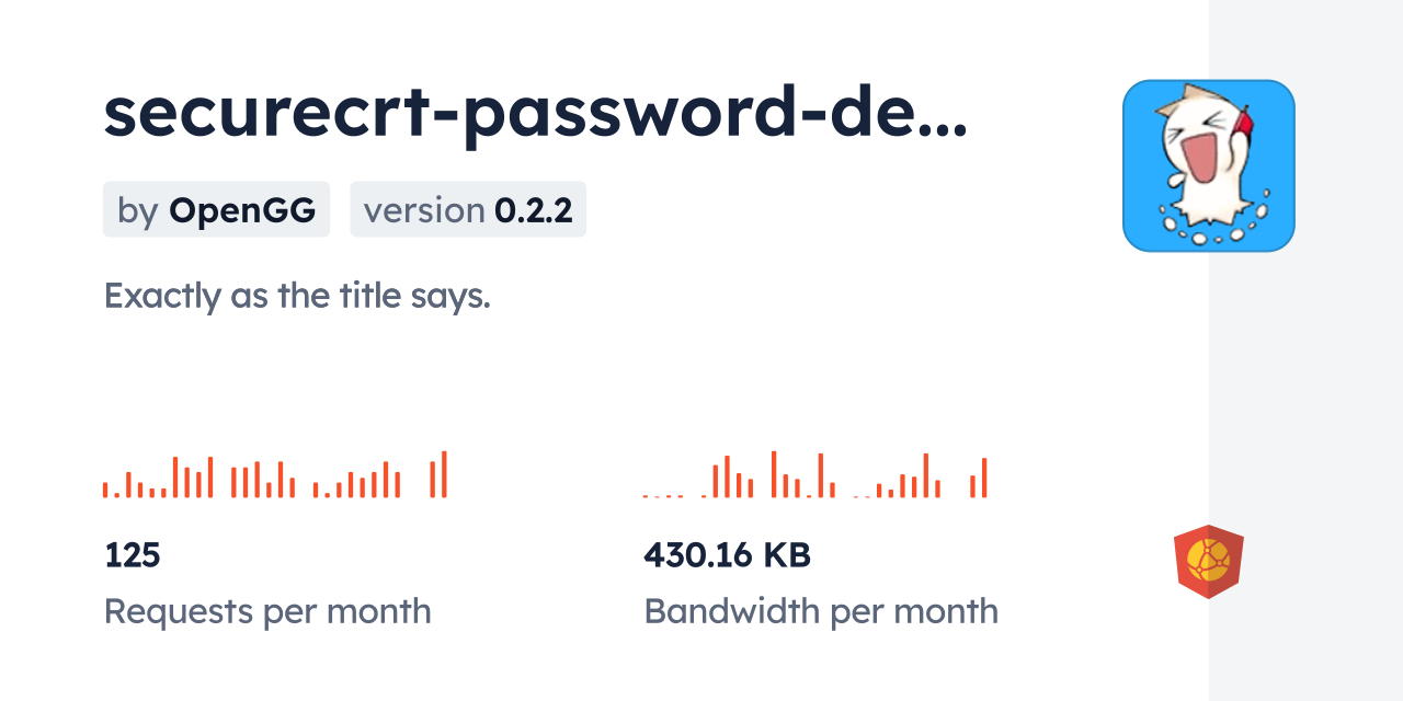 securecrt-password-decrypt CDN by jsDelivr - A CDN for npm and GitHub