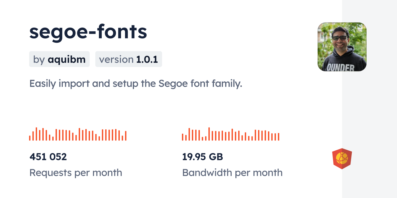 segoe-fonts CDN by jsDelivr - A CDN for npm and GitHub