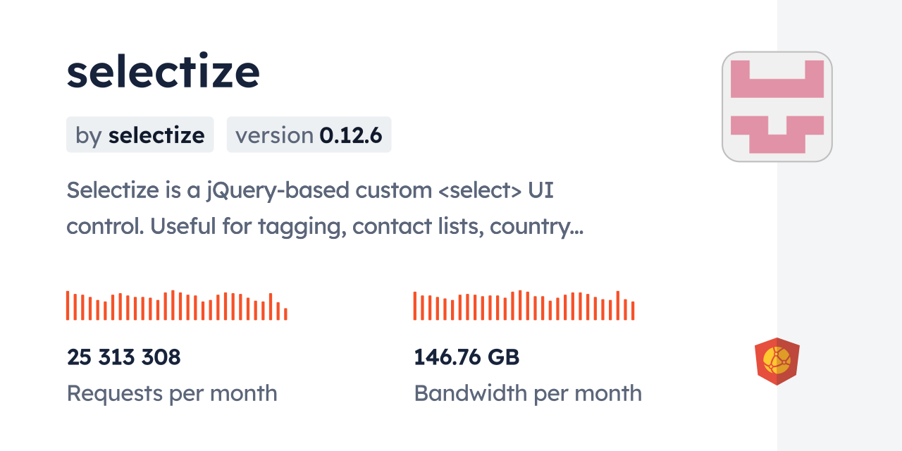 selectize CDN by jsDelivr - A CDN for npm and GitHub