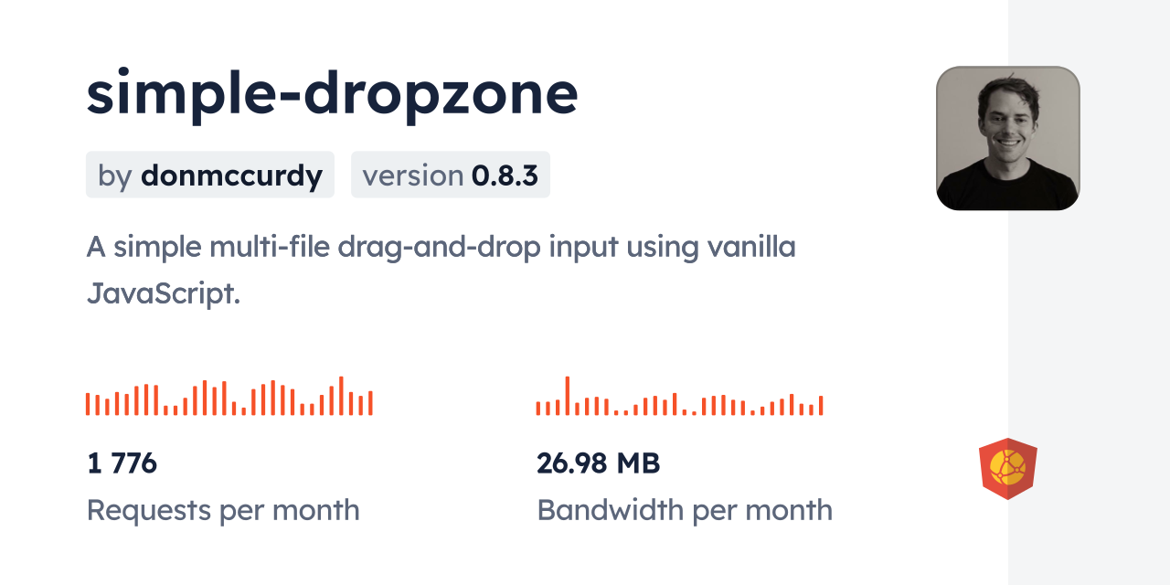 simple-dropzone CDN by jsDelivr - A CDN for npm and GitHub