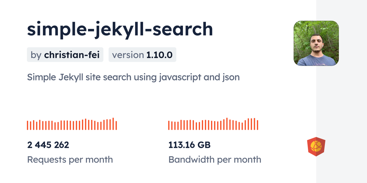 simple-jekyll-search CDN by jsDelivr - A CDN for npm and GitHub
