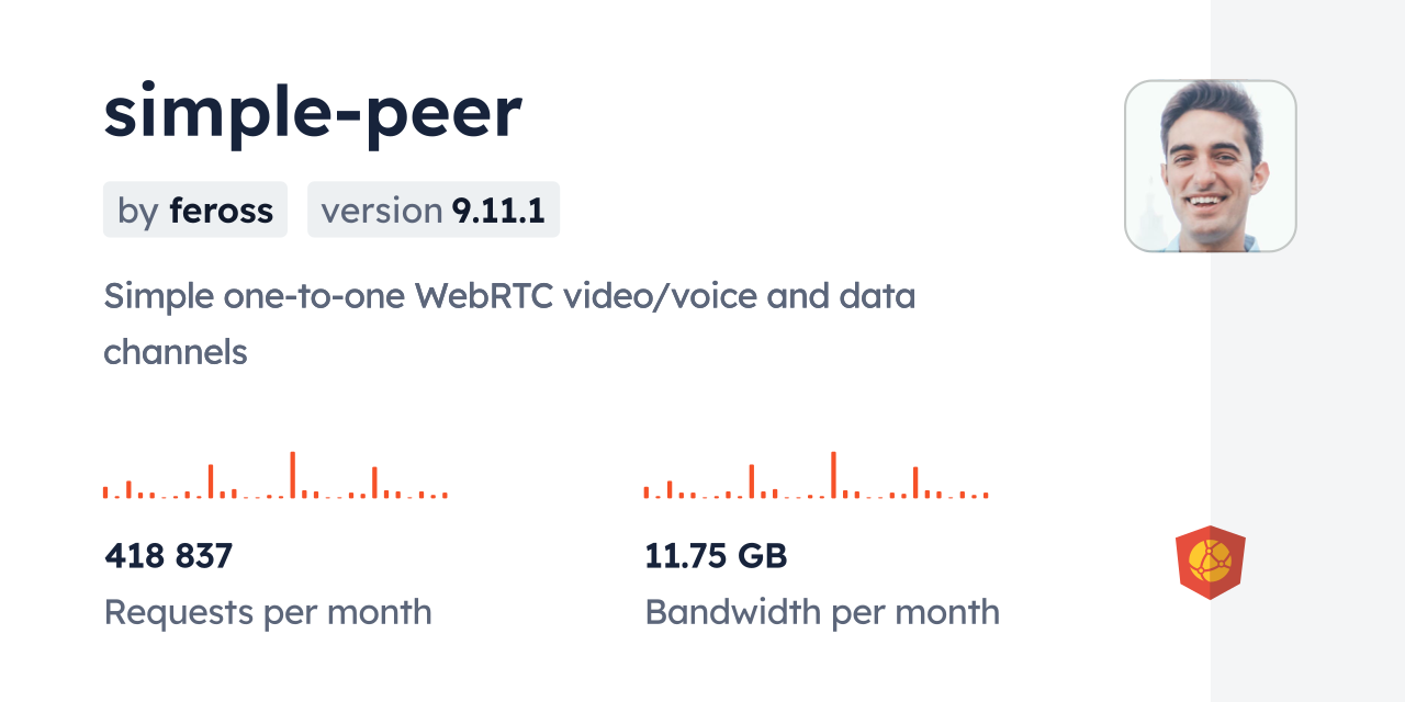 simple-peer CDN by jsDelivr - A CDN for npm and GitHub
